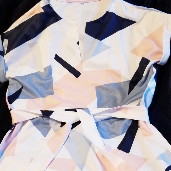 Charlotte Russe | Dresses | Geometric Shirt Dress Wtie | Poshmark